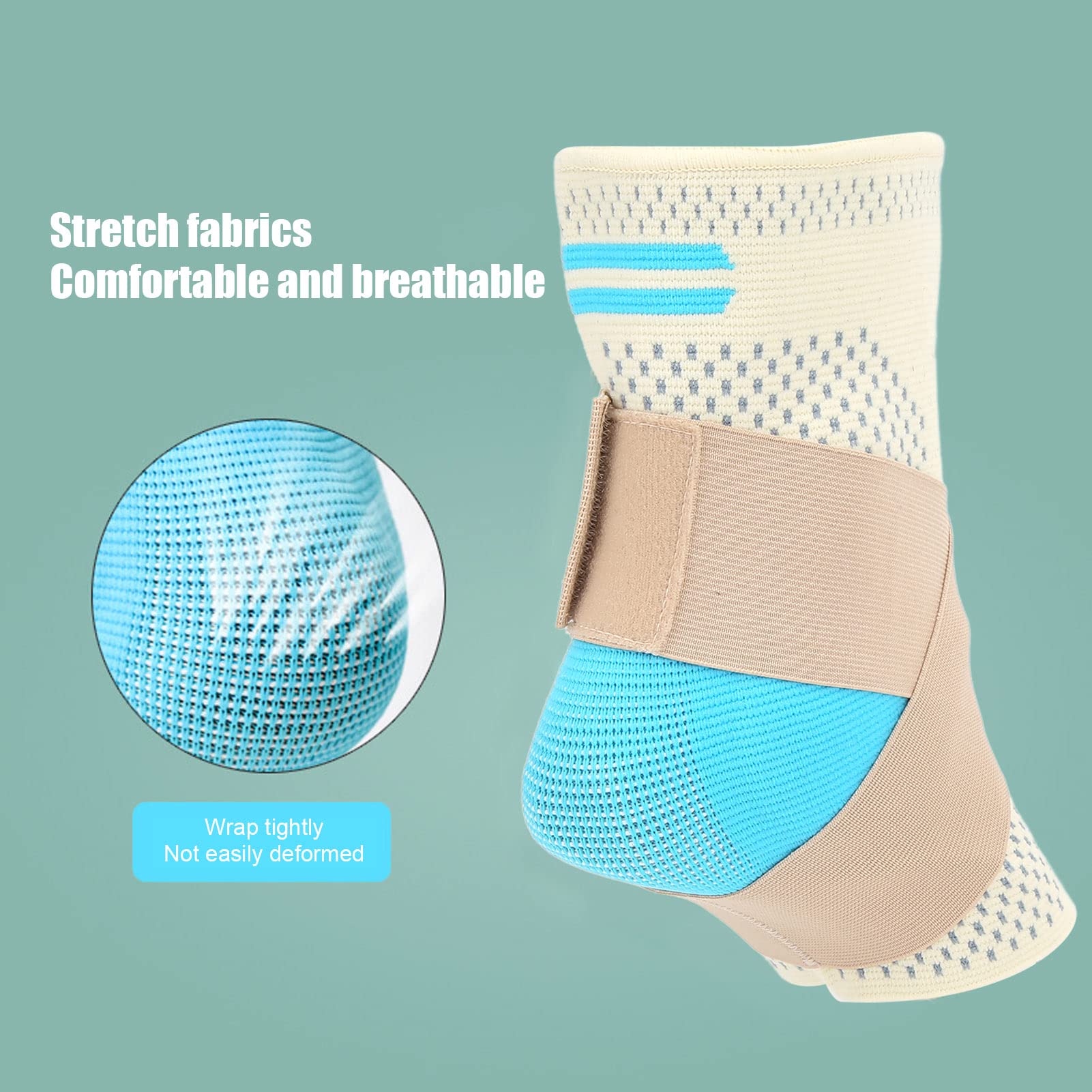 Pwshymi Ankle Brace, Ankle Strap Sleeve Muscle Relief Stretchy Breathable for Sports for Injury Recovery(S)