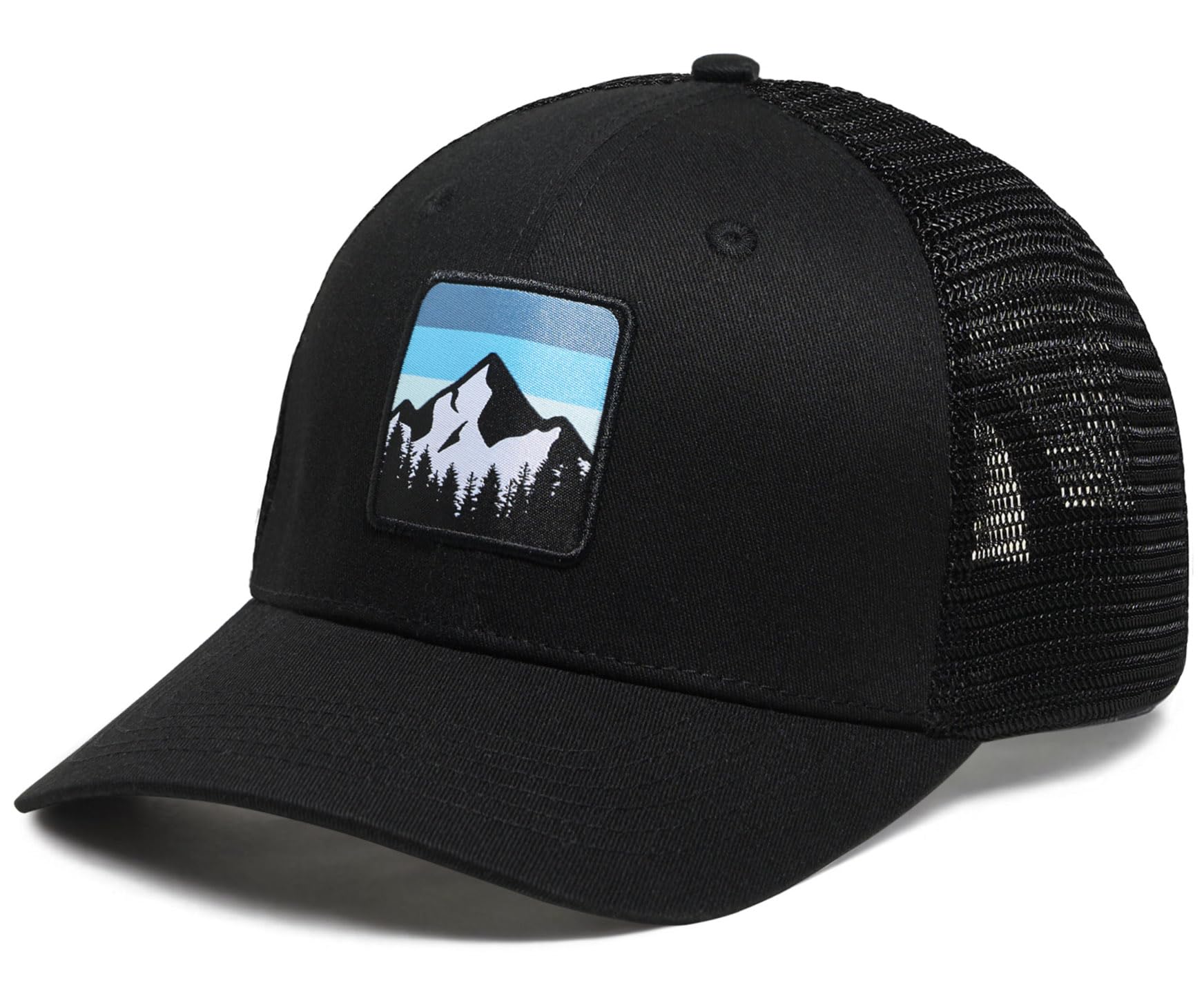 Mountains Sky Trucker Hat, Mesh Outdoor Hat for Men Women, Adjustable Snapback Baseball Cap