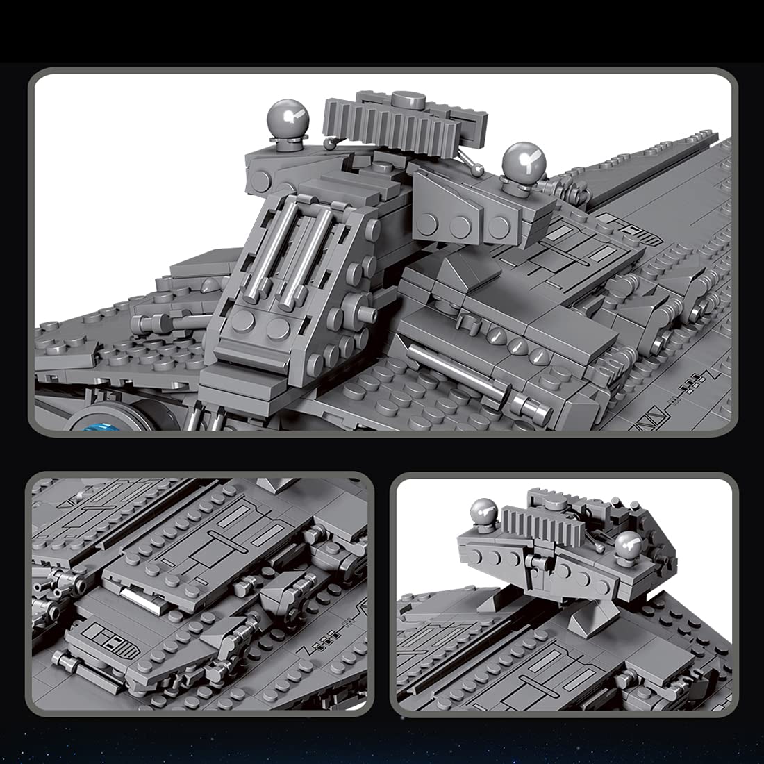 Ottima Military Star Destroyer Building Kit, Space Wars Model Building Toy Set for Kids Boys Compatible with Lego - 891Pcs