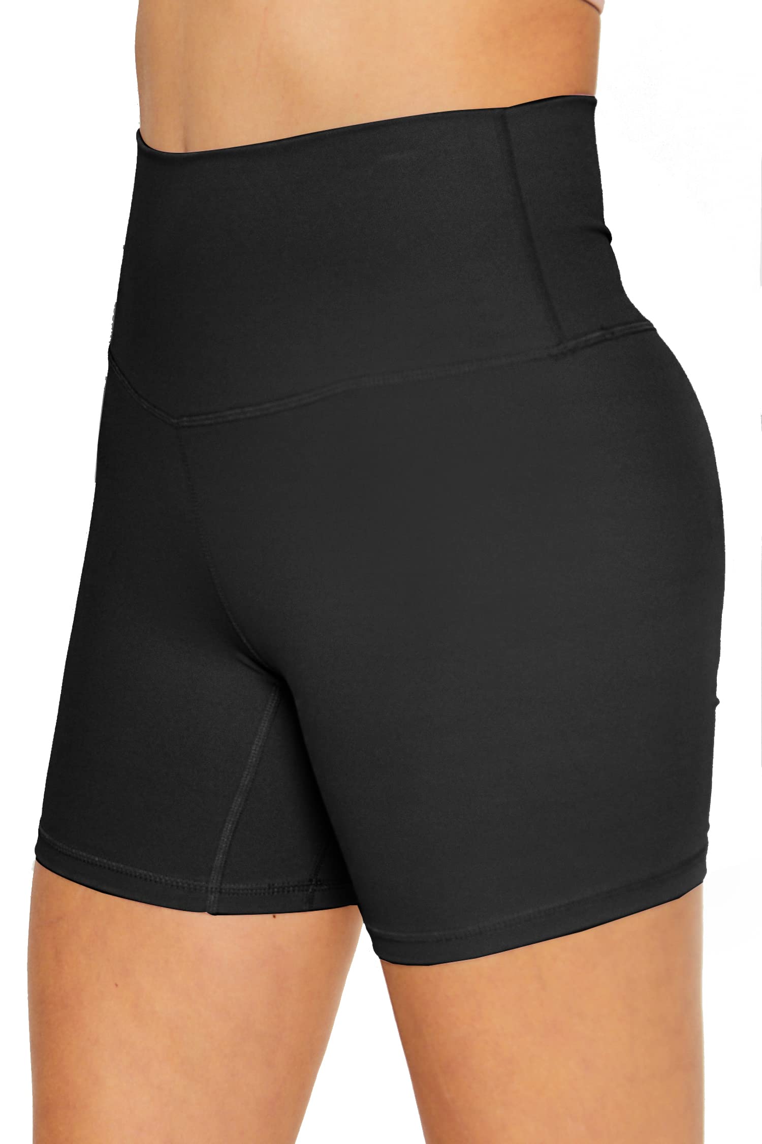 Love Tree Women's High Waisted Biker Shorts - Buttery Soft, Moisture Wicking Workout Yoga Pants (Lime, Small)