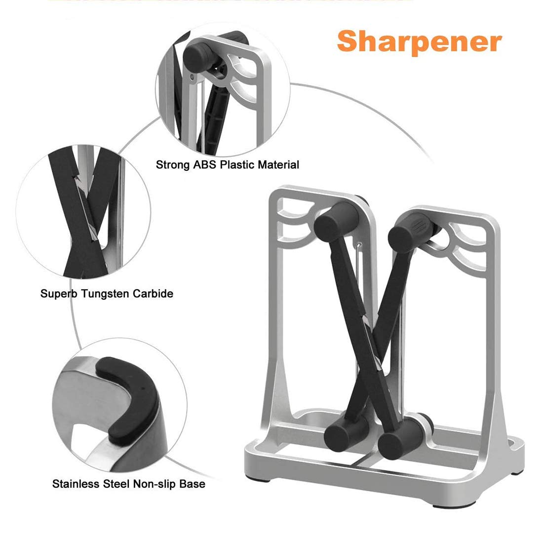 Knife Sharpener Best Professional Premium Manual Knife Sharpener Metal Frame Sharp and Wetting Tool