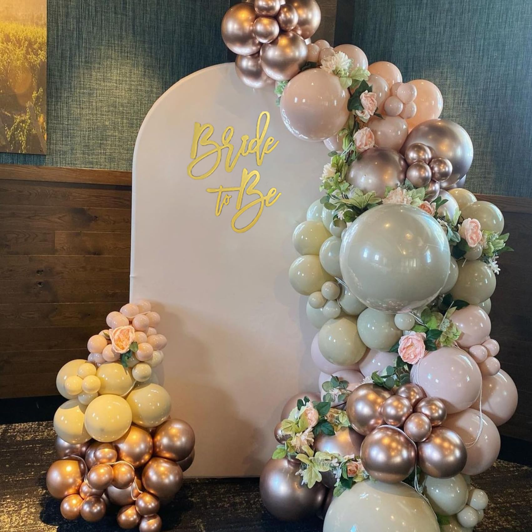 Wooden Bride To Be Sign with Gold Painted for Bachelorette Bridal Party Banner Bridal Shower Bride To Be Decorations(Gold)