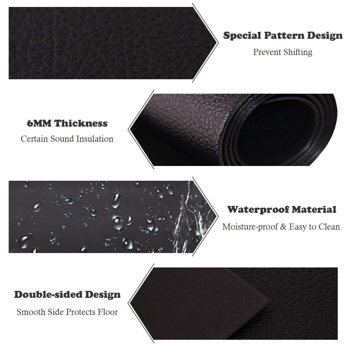 Kanizz 36" x 72" Treadmill Fitness Equipment Mat Floor Protection Gym Home Office