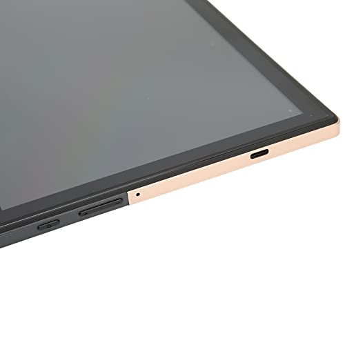 soobu 10.1 Inch Tablet Gold Plate Octa Core Chip 2.4G 5G 128G ROM 4G RAM for Reading (US Plug)