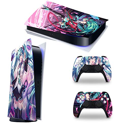 Miku - PS5 Digital Edition Skin Console - PS5 Digital Edition Controller Skin Cover Vinyl Decal Protective