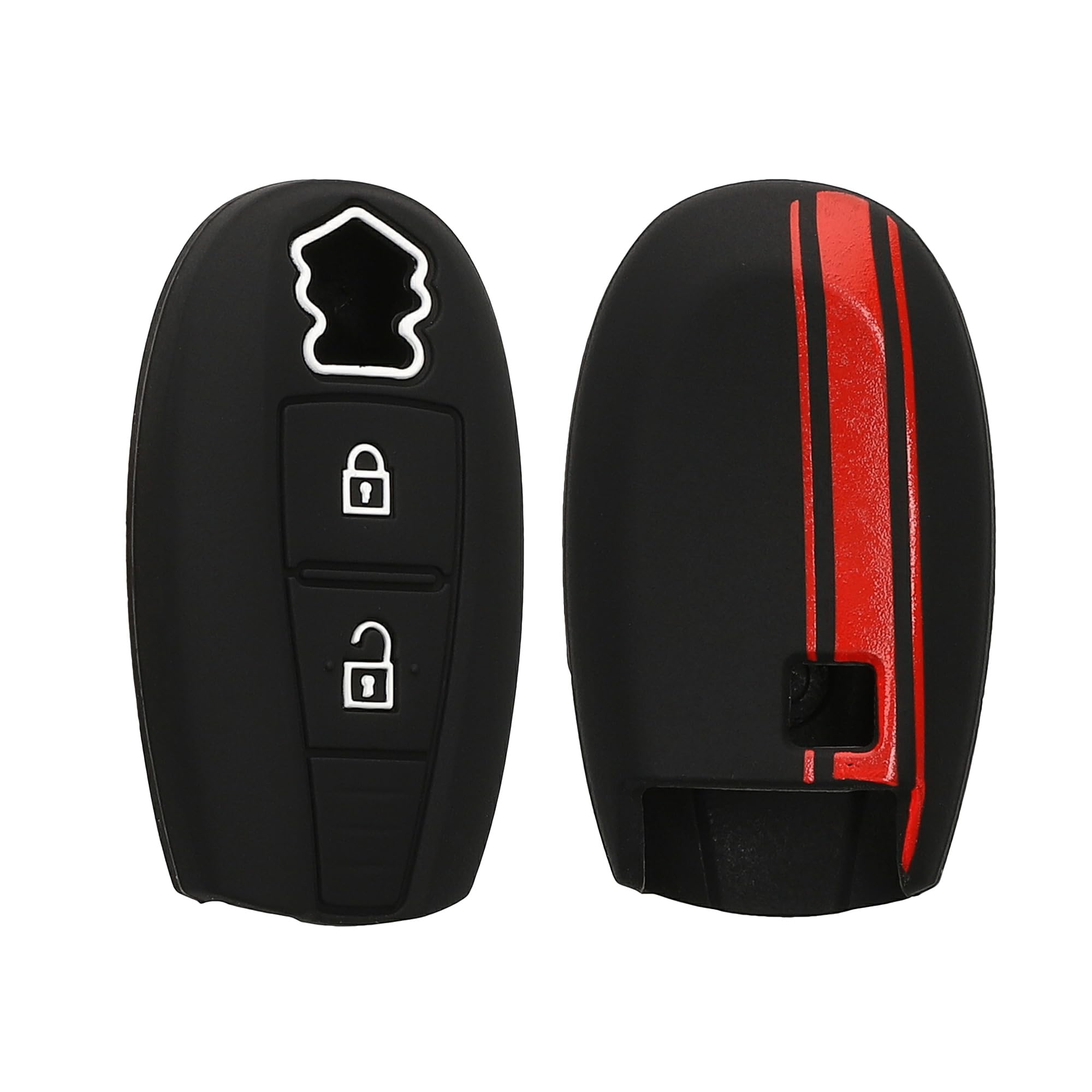 kwmobile Silicone Key Fob Cover Compatible with Suzuki Sport 2 Button Car Key Keyless Go