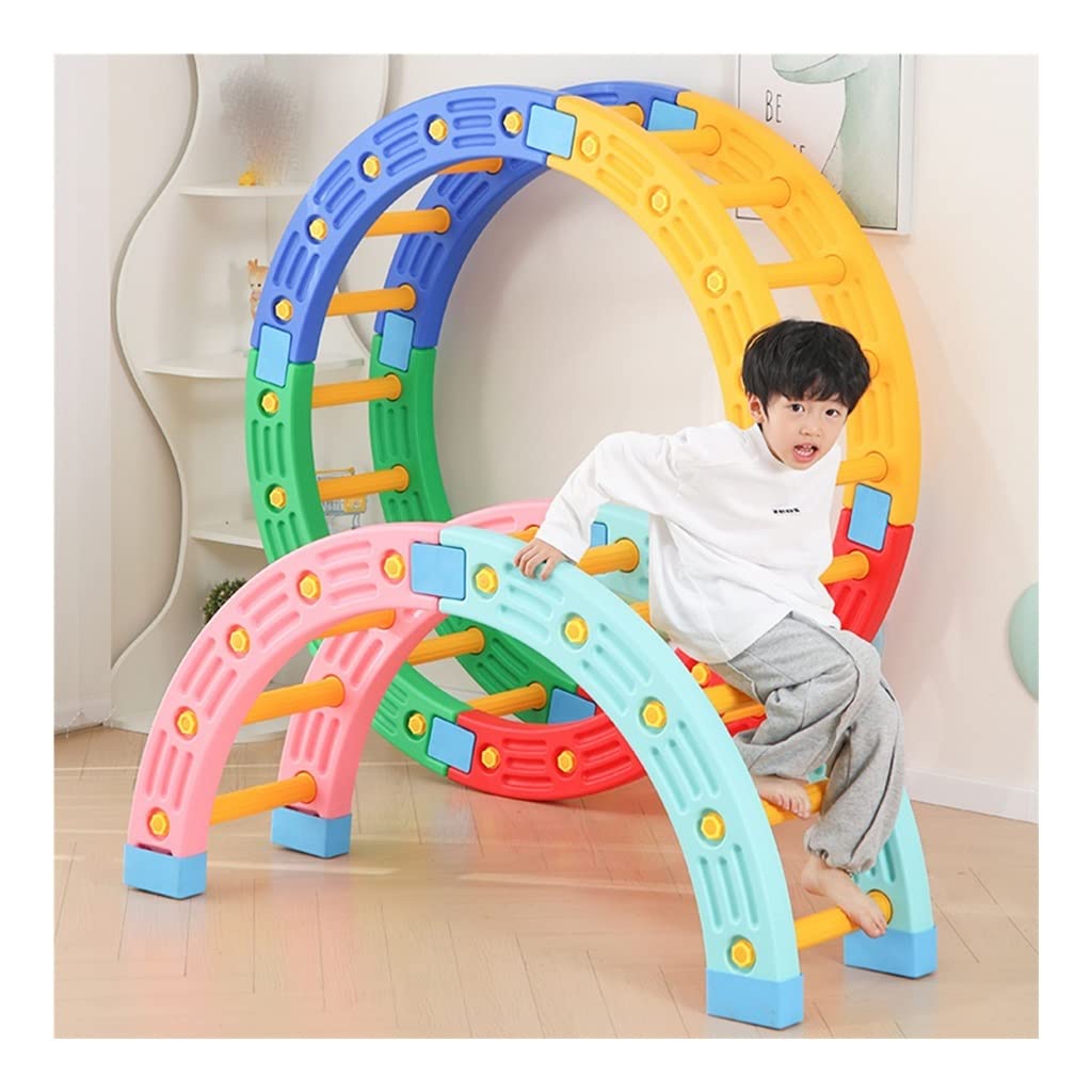 Plastic Jungle Gym Combination, Home/School Obstacle Course Activity Center, Boys & Girls Climbing Games