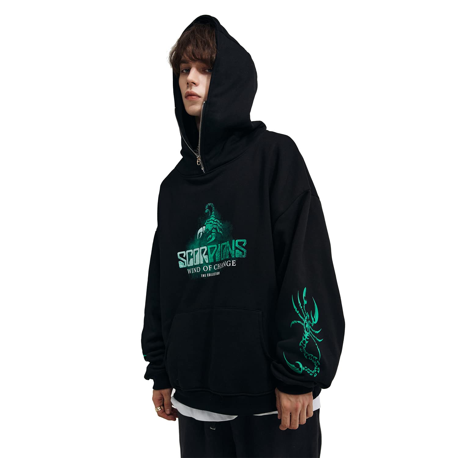 MFCT Men's Streetwear Scorpion Hoodie (Black, Small)