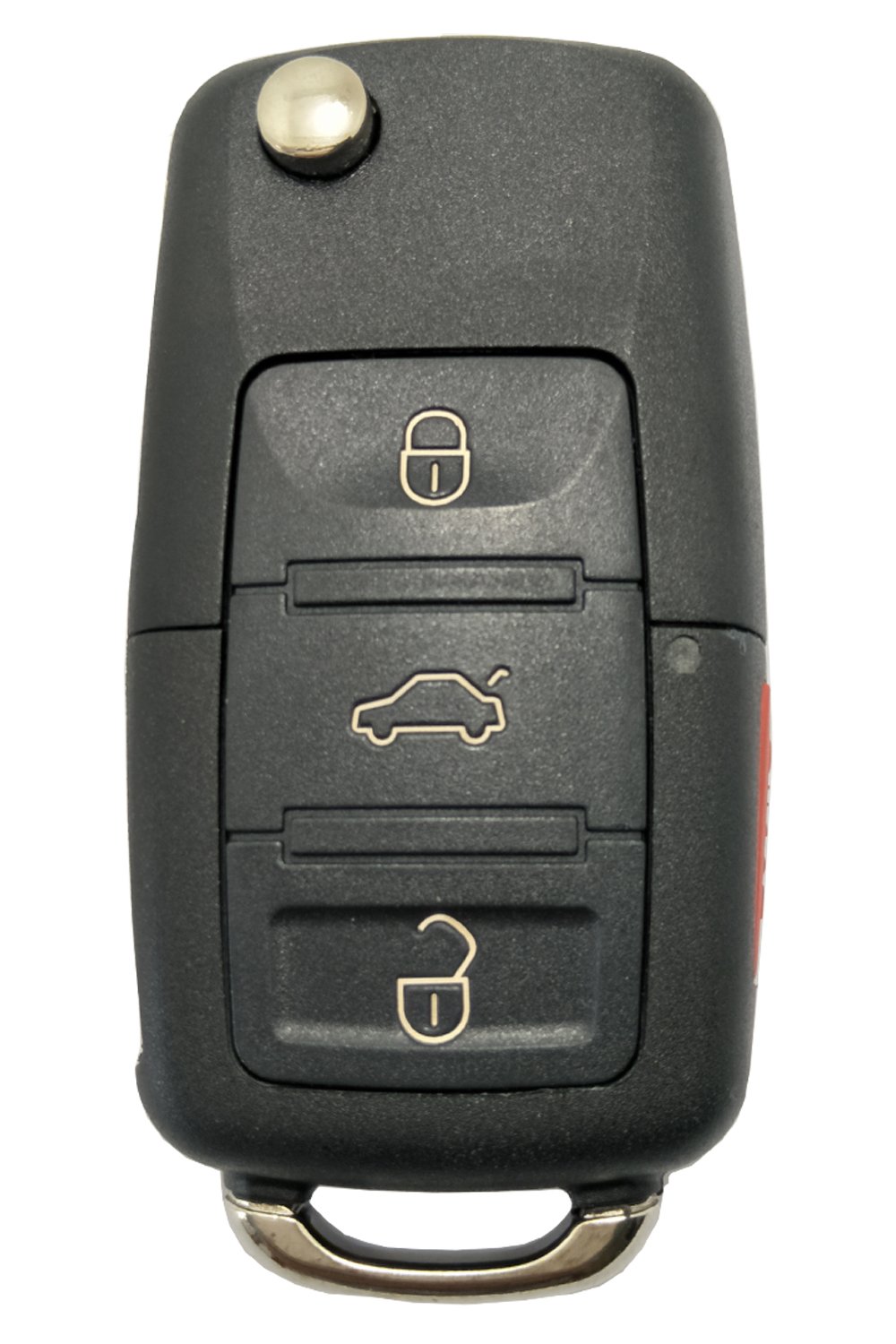 Key Fob Case Fit for VW Volkswagen Jetta Passat Golf Beetle Rabbit GTI CC EOS Replacement Key Shell 4 Buttons Keyless Entry Remote Key Fob Cover with Uncut Blade (2)