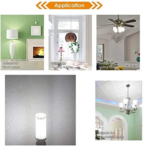Mhxy e11 led Bulb, 75W or 100W Equivalent Halogen Replacement Lights, Dimmable, Mini Candelabra Base, 850 Lumens, Daylight White 6000K, AC110V/ 120V/ 130V, Replaces T4 /T3 JD e11 Light Bulb (4-Pack)