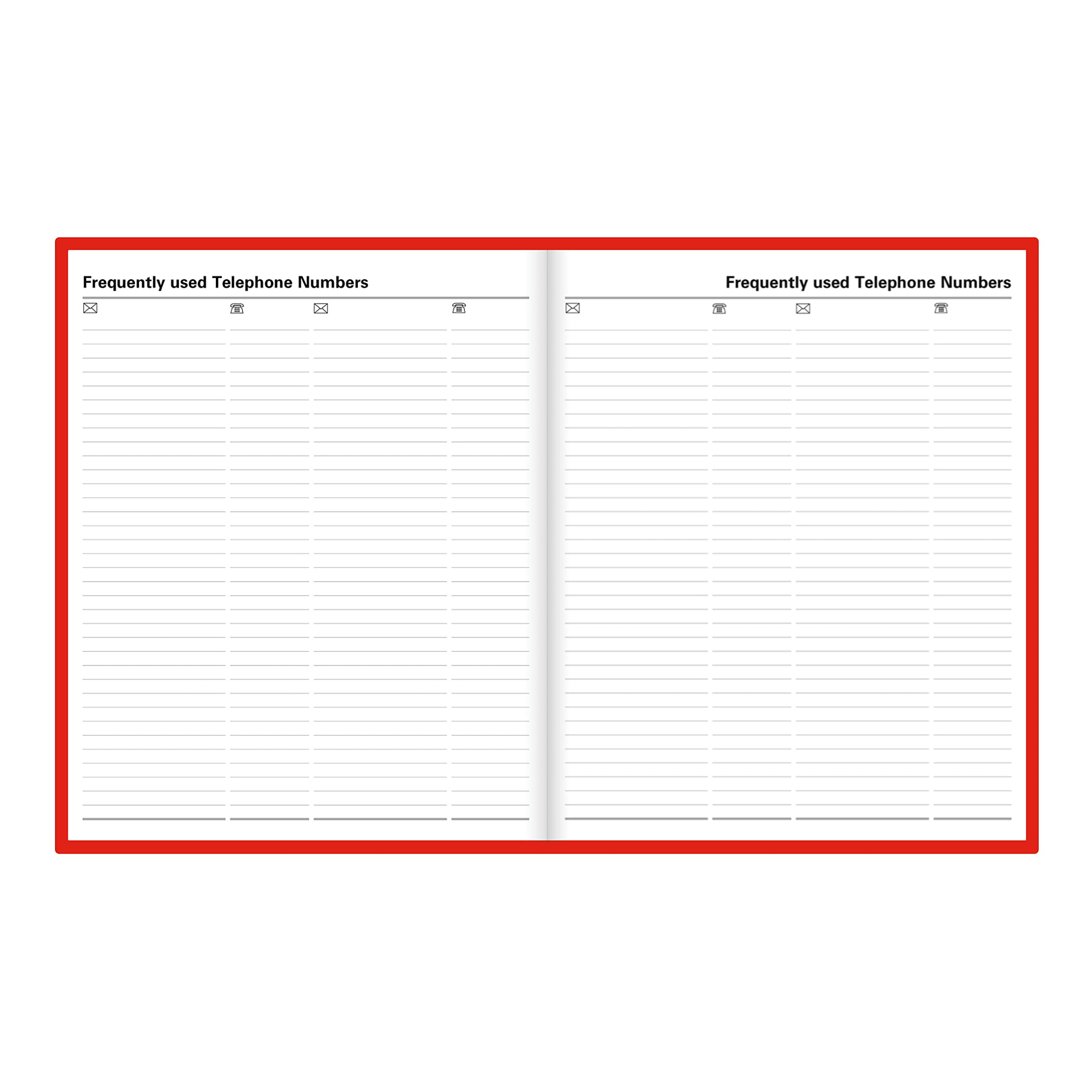 Letts of London Standard Daily Planner, 12 Months, January to December, 2024, Day-Per-Page, Quarto Size, 10.25" x 8.25", Burgundy (C10YBY-24)