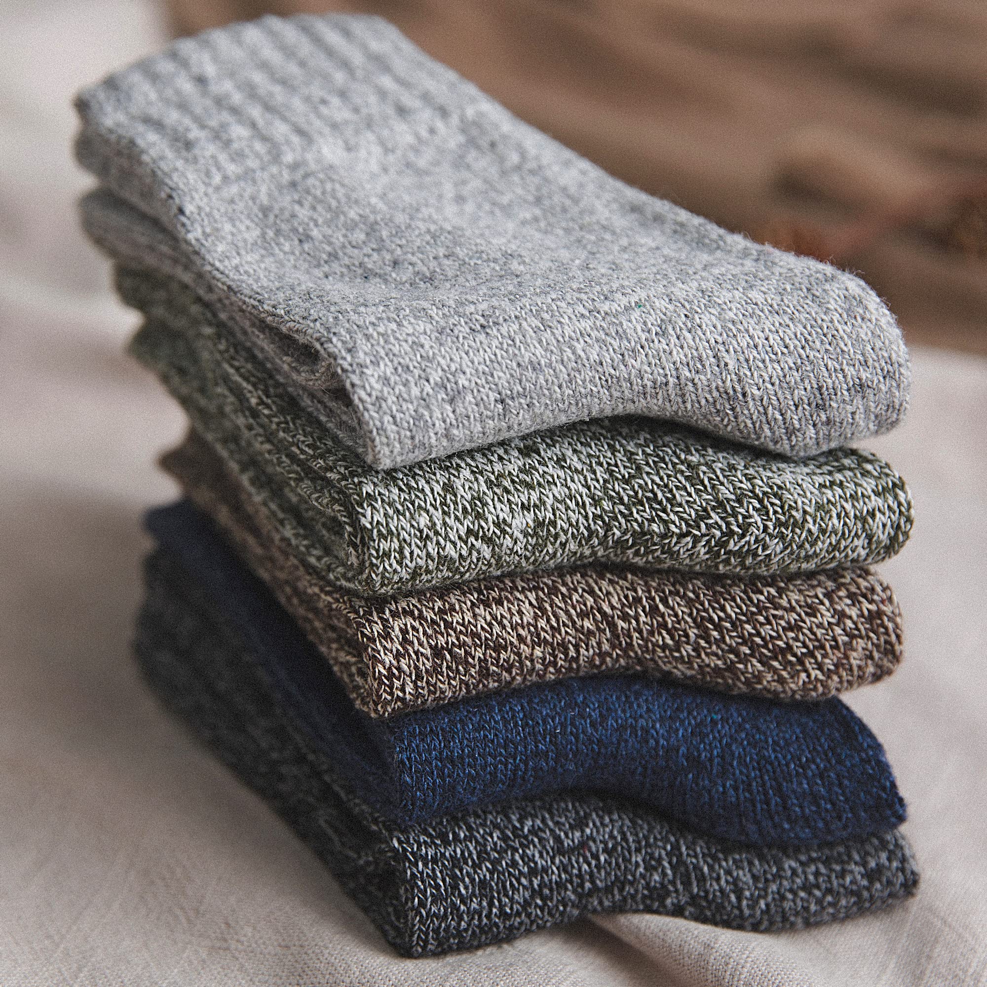 Norther30° 5 Pairs Women Winter Socks, Cotton Soft Breathable Wool Socks for Men or Women, Size 9-11 (A-04)