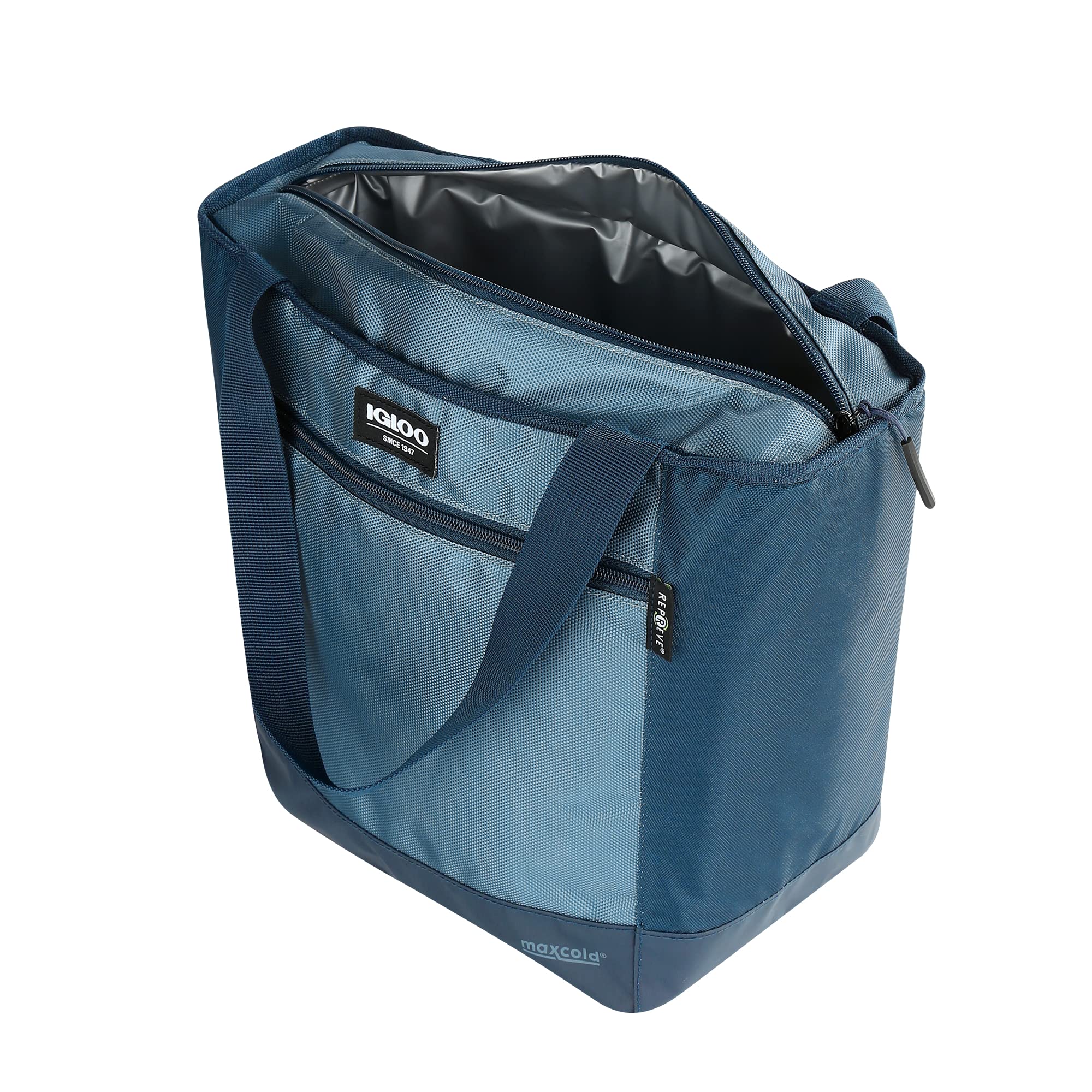 Igloo MaxCold Soft Coolers, Insulated Soft Sided Cooler Bag, Foldable Reusable & Leak Proof Food Grocery Bag, Portable Travel Cooler