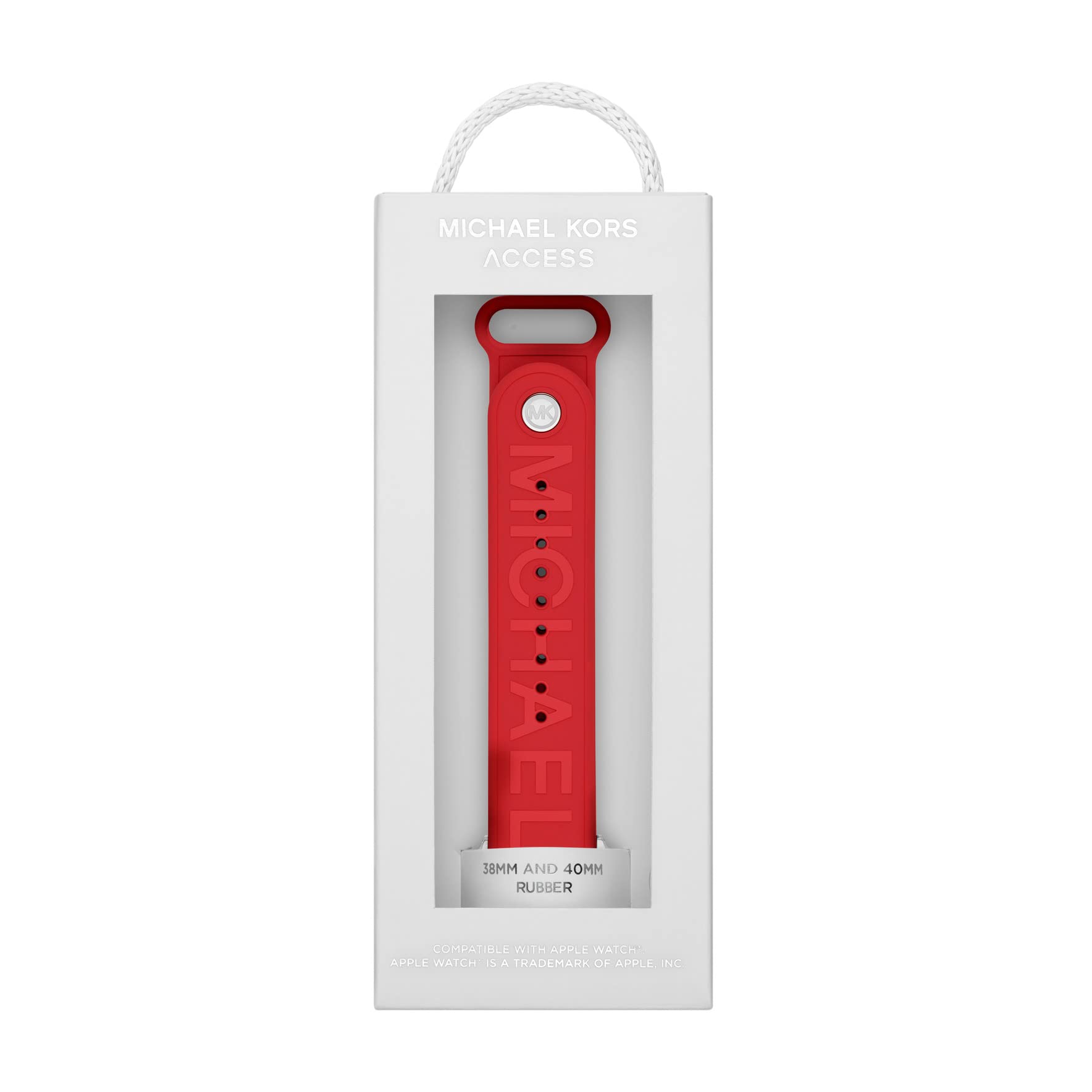 Michael Kors Men's 42/44mm Red Rubber Band for Apple Watch®, MKS8039