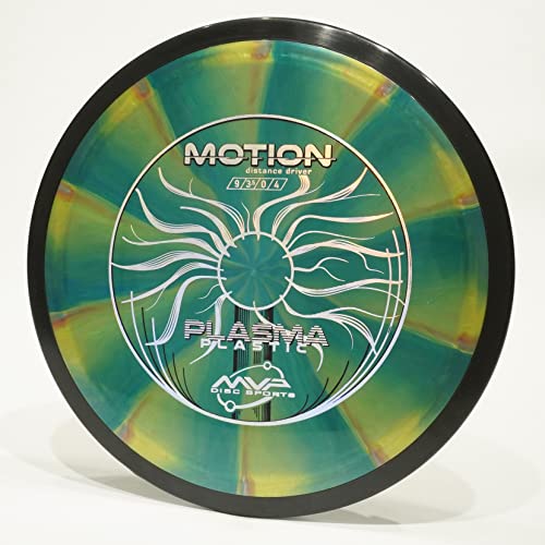 MVP Motion (Plasma) Driver Golf Disc, Pick Color/Weight [Stamp & Exact Color May Vary] Greenish Swirly 173-174 Grams