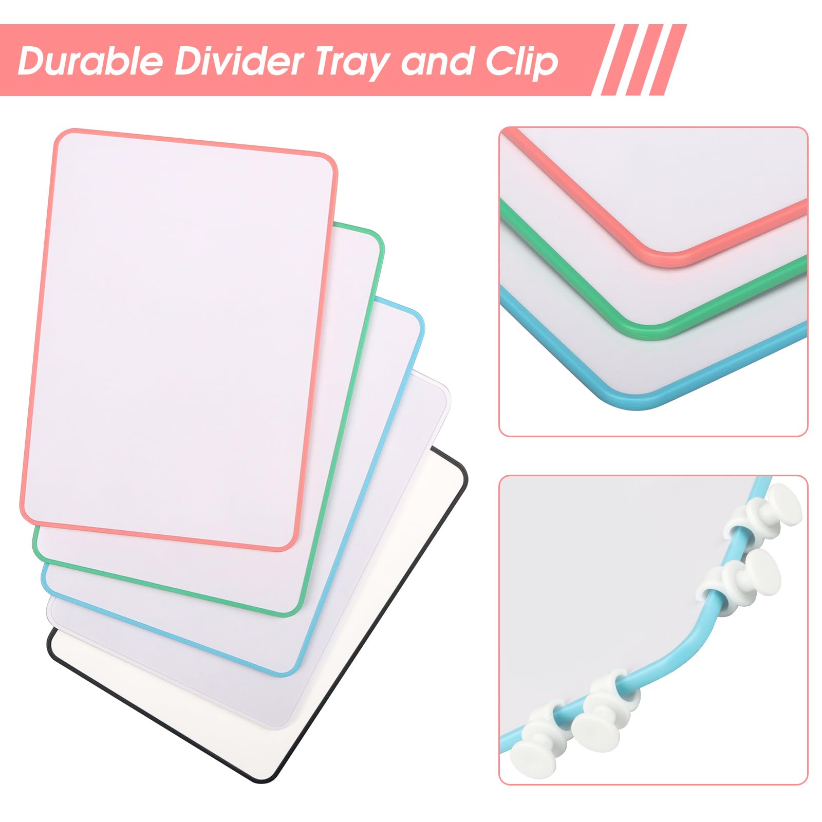 Raymall 2pcs Divider Tray for Bogg Bag, Inserts Dividers for X Large Bogg Bag Accessories Inserts, Large Simply Southern Tote Bag Divider Tray Compatible with Original Bogg Bag Divider (Pink+White)