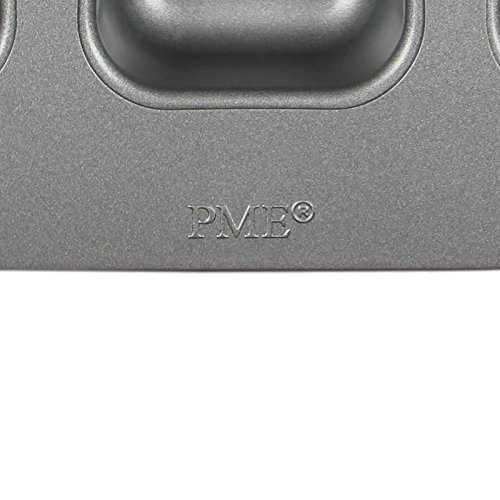 PME Non Stick Bakeware 12 Cavity Mini Square Cake Pan, Standard, Silver