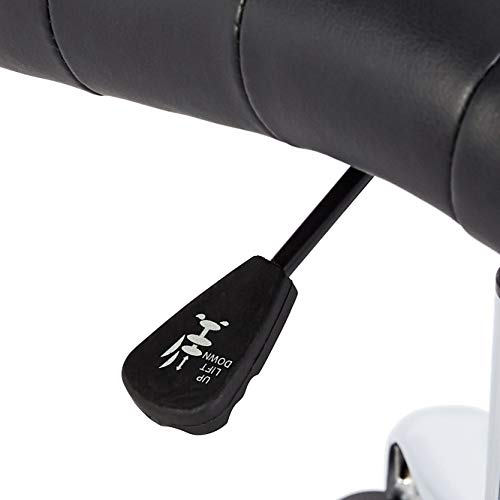 JC Home Ripple Mid Back Office Chair, black