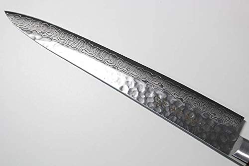 SAKAI TAKAYUKI hammered Damascus 17 Layer VG10 Sujihiki slicer knife 240mm