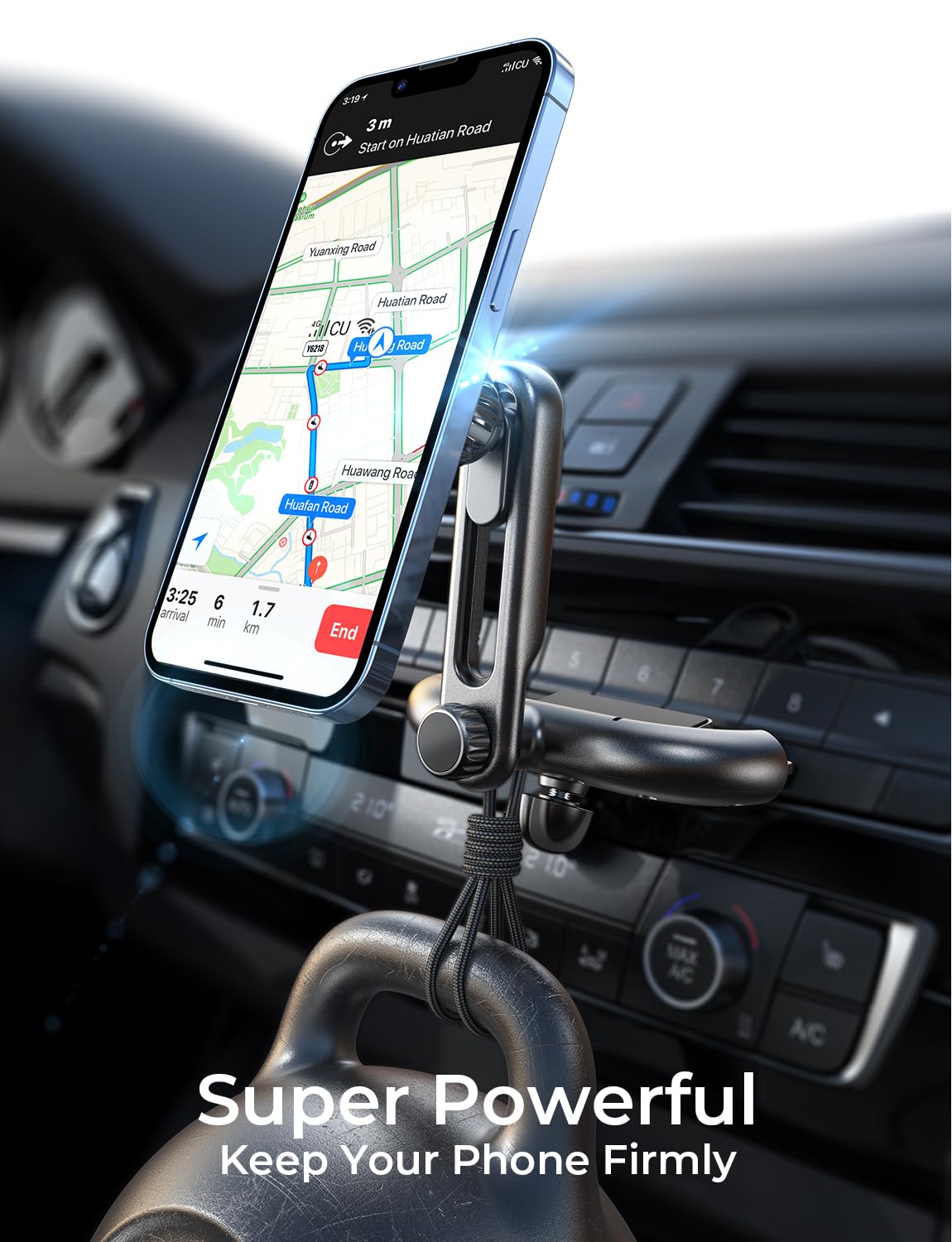 LISEN for MagSafe CD Phone Holder for Car Mount [Angle Adjustable] Magnetic Phone Holder for iPhone Magsafe Car Mount CD Slot Hands Free CD Player Phone Mount for iPhone 15 Pro Max Plus Galaxy