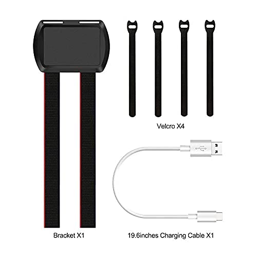 MASiKEN Universal Battery Pack Strap For Oculus Quest 2 Accessories Head Strap, Head Cushion, VR Meta Quest Powerbank Holder Compatible for Halo Headband, HTC Vive Deluxe Audio (With USB)