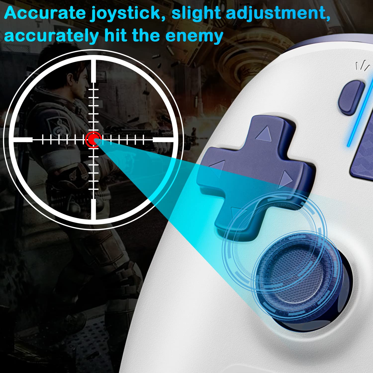 OUBANG for Elite PS4 Controller, Game Remote for Scuf PS4 Controller with Turbo, Wireless Joystick Gamepad Modded PS-4 Controller with Back Paddles for PlayStation 4/PS5/Steam/PC/IOS/Android Gamer