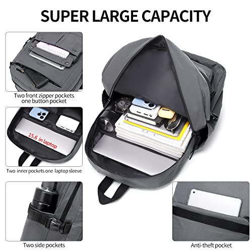Vendra Moka Waterproof Laptop Backpack Purse for Women and Men, Hiking Travel Backpack