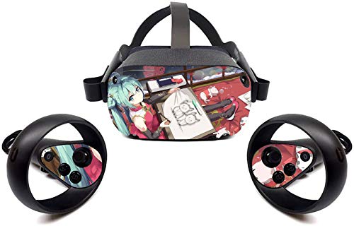 Lovely Girl Japanese Anime Oculus Quest Skin Cover for VR Headset System and Controller by FELIPE SEIJI KUBA
