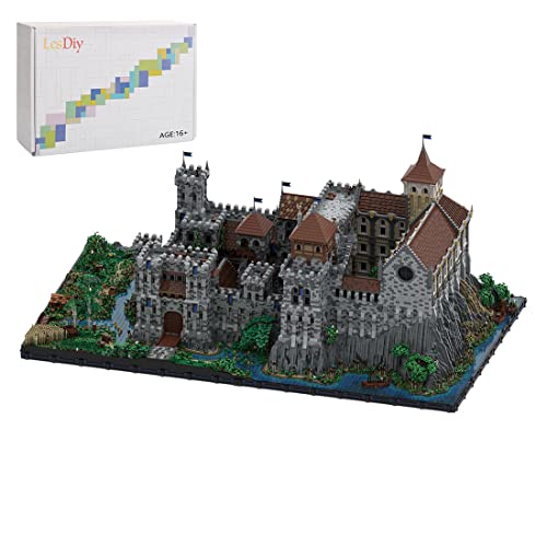 Ottima Medieval Castle Large Model, MOC-131299 Street View Modular Architectural Building Bricks Compatible with Lego Architecture - 112644Pcs