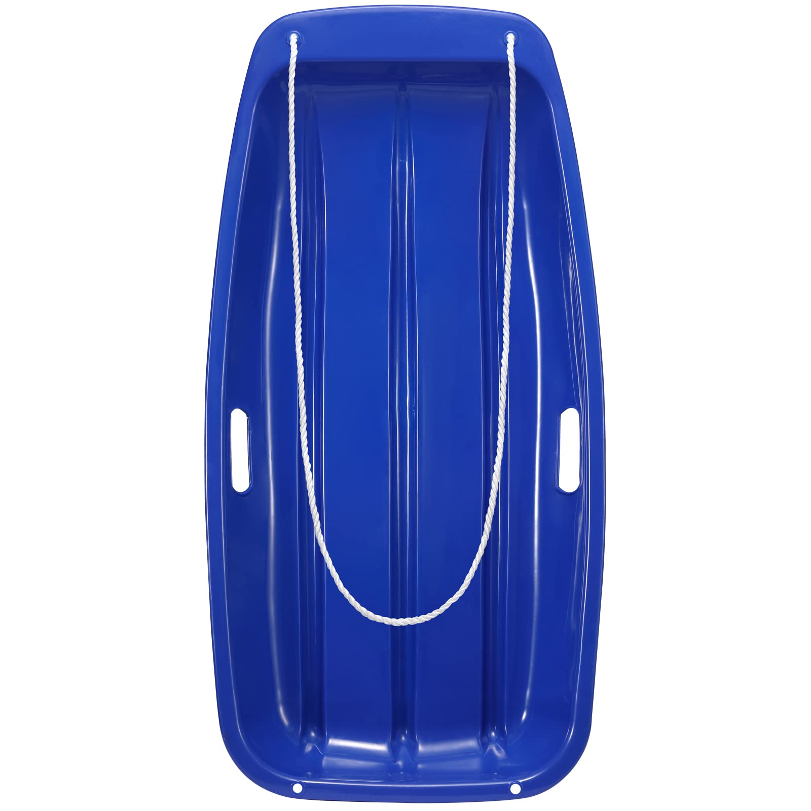 Plastic Snow Sled for 1-2 Person with Rope (Blue Purple 2-Pack)