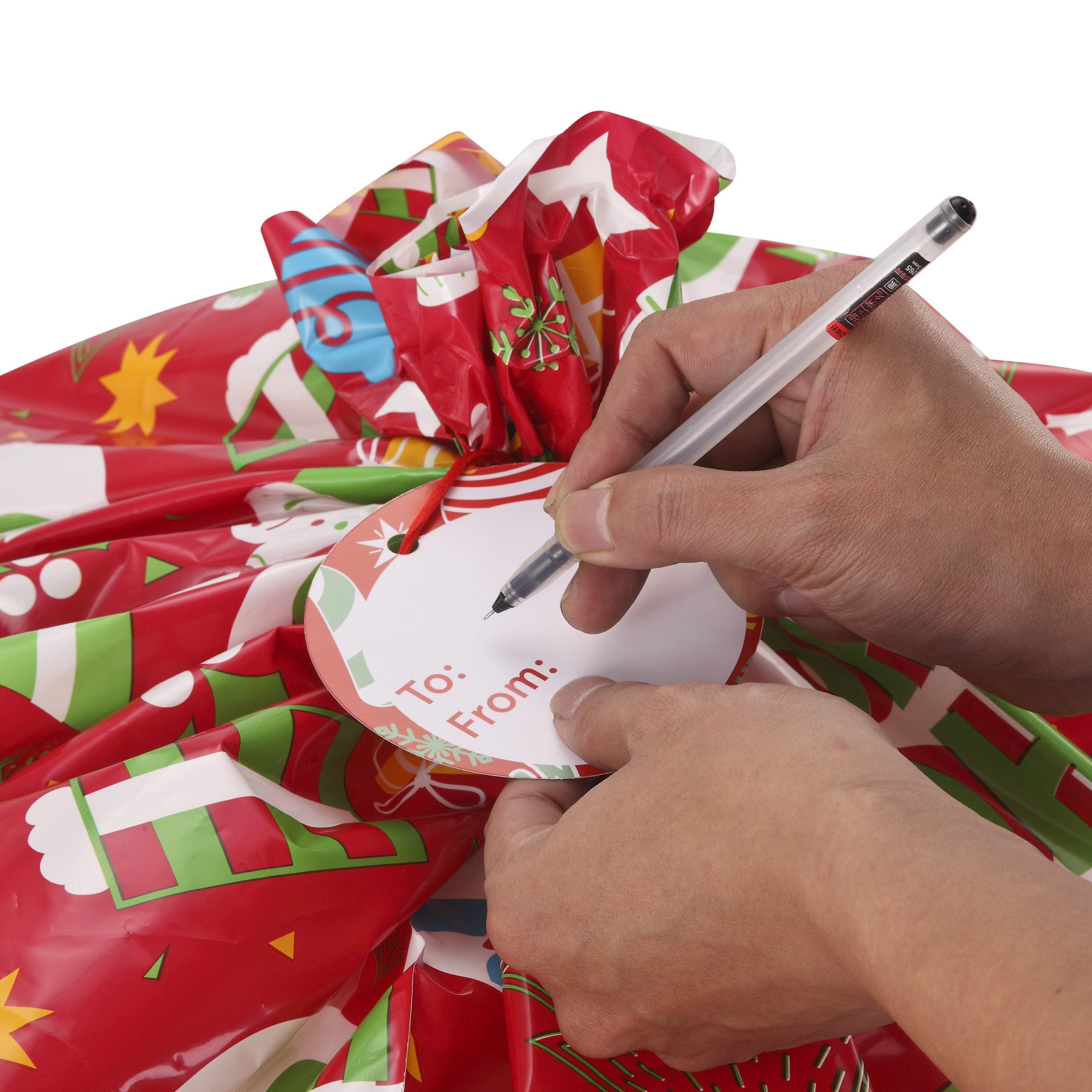 JOYIN 36 PCS Christmas Drawstrings Bag Christmas Wrapping Gift Assorted Styles for Christmas Party Xmas Holiday, Party Favor, Wrap Gift Bags