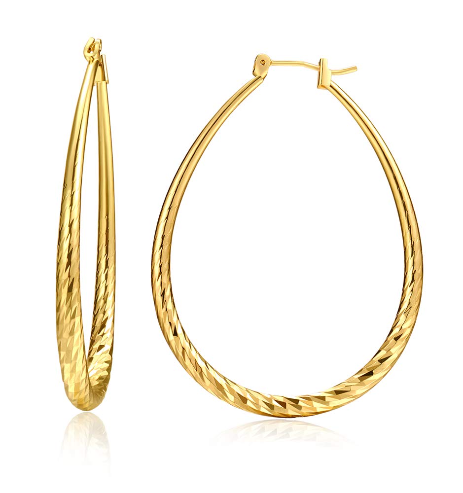 Lightweight Teardrop Hoop Earrings for Women