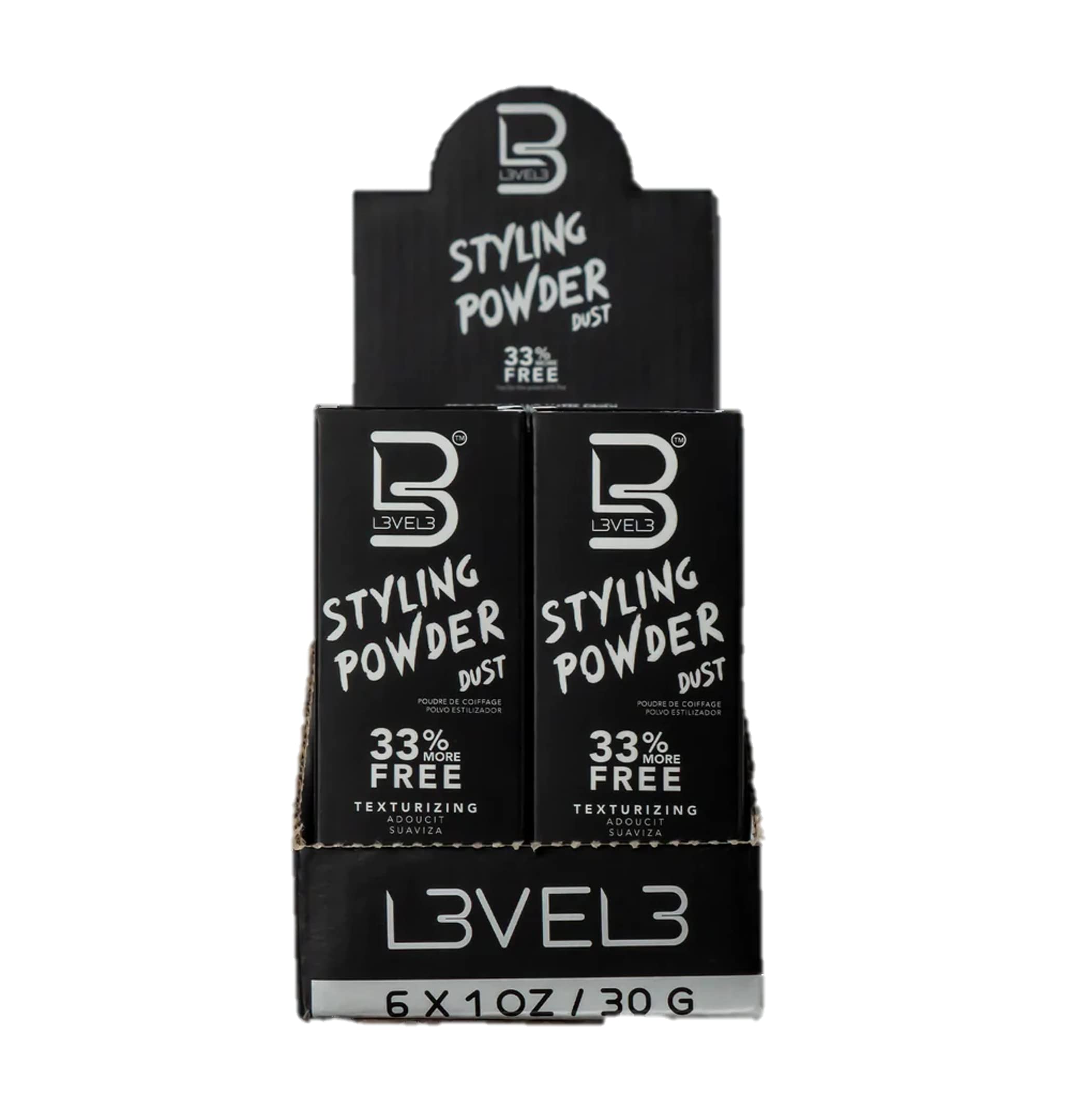 Styling Powder (6 Pack)- Natural Look Mens Powder - Easy to Apply with No Oil or Greasy Residue - Delivers Matte Finish