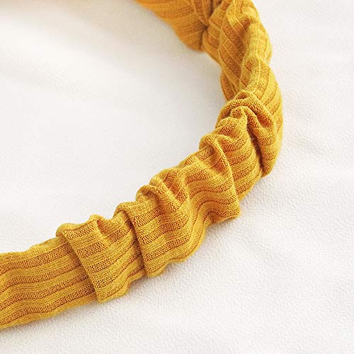 JOYOYO Headband with Buttons for Face Mask,10Pcs Nursing Headbands with Buttons for Mask,Headbands for Women Knotted Boho Stretchy Hair Bands,Work out Elastic Headband for Women,Doctors Saving Ears