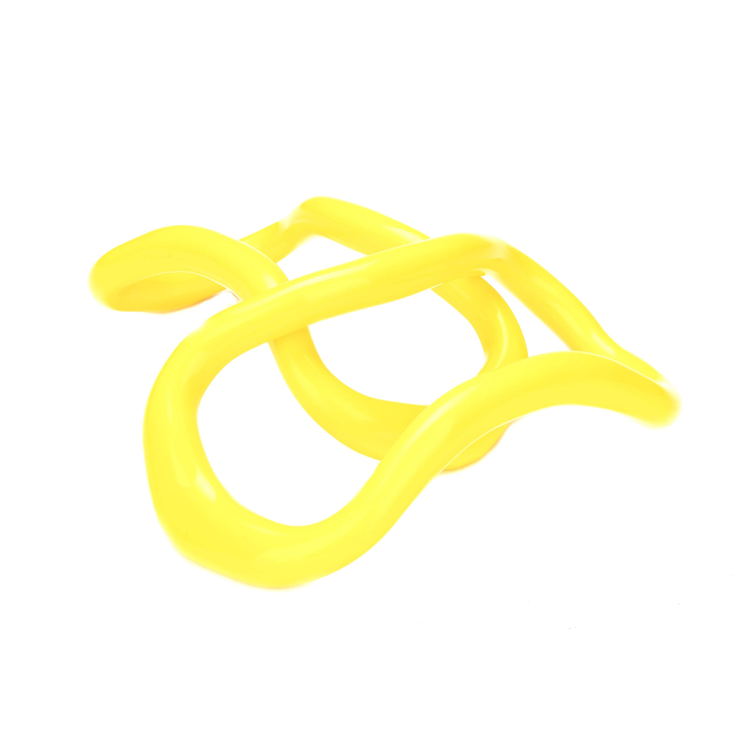 Mind Reader Yoga Ring 2-Pack, Pilates Training Ring, Home Workout Ring for Strength Resistance Core Abs Arms Thighs, Yellow