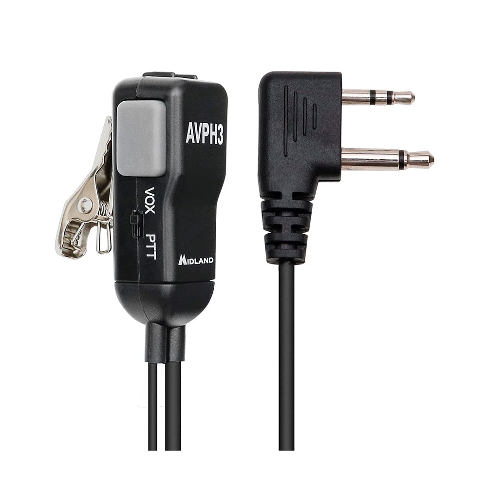 Midland AVPH3 Transparent Security Headsets with PTT/VOX (6-Pack)