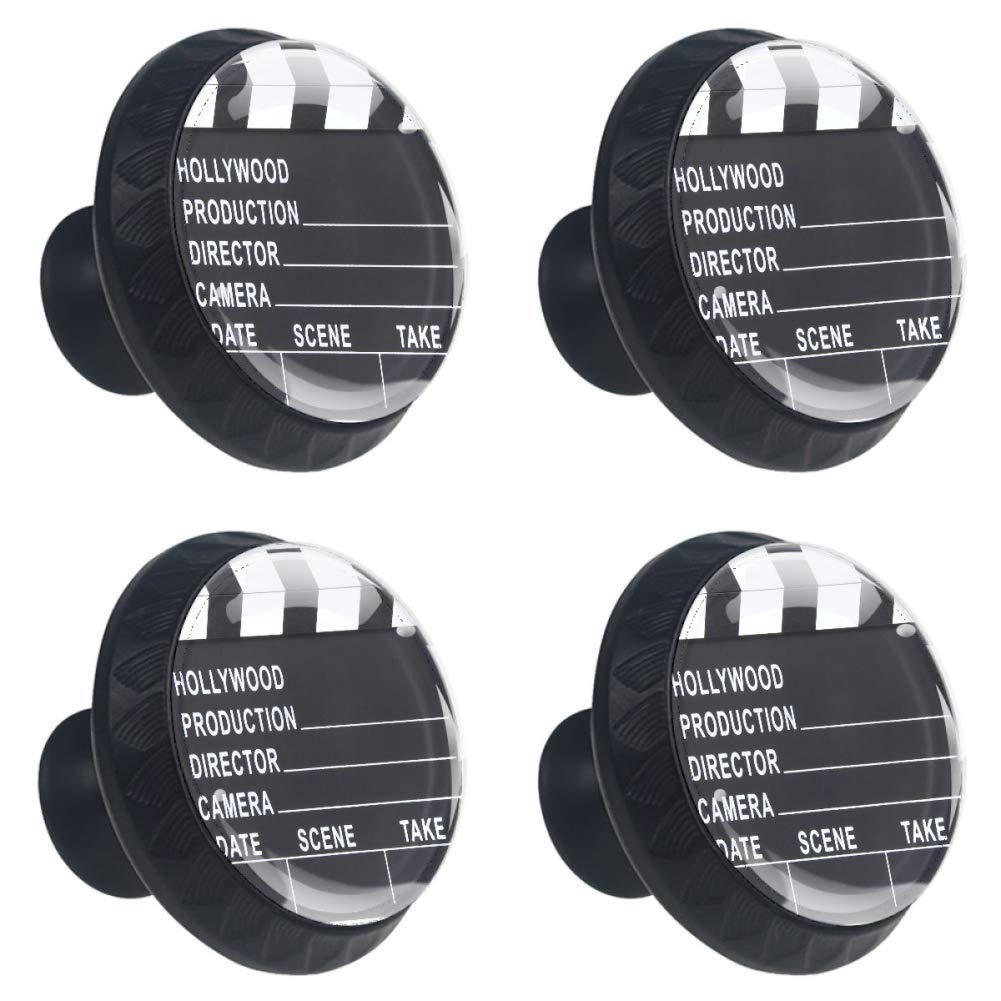 Idealiy Movie Cinema Lapper BoardCabinet Door Knobs Handles Pulls Cupboard Handles Drawer Wardrobe 4pcs