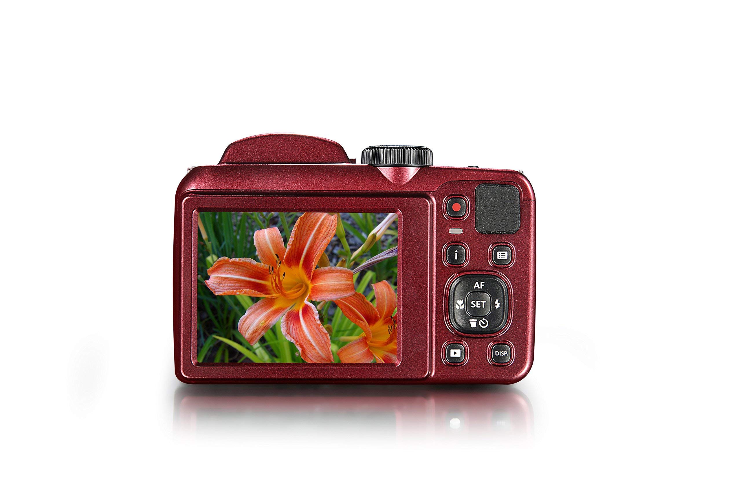 Kodak PIXPRO Astro Zoom AZ252-RD 16MP Digital Camera with 25X Optical Zoom and 3" LCD (Red) (Renewed)