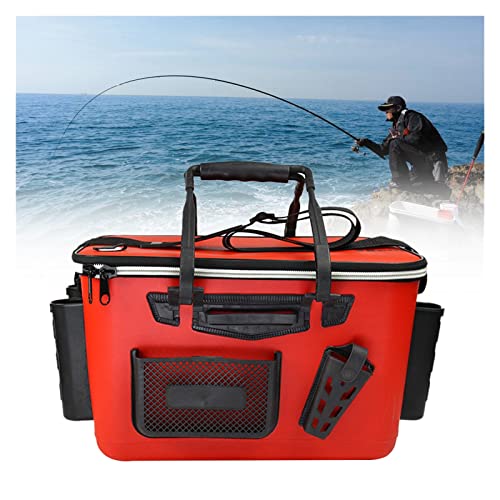 MEFESE Large Capacity Tackle Storage Multi Pockets with Handle EVA Mesh Pouch Zipper Closure Portable Shoulder Strap Living Fishing Box