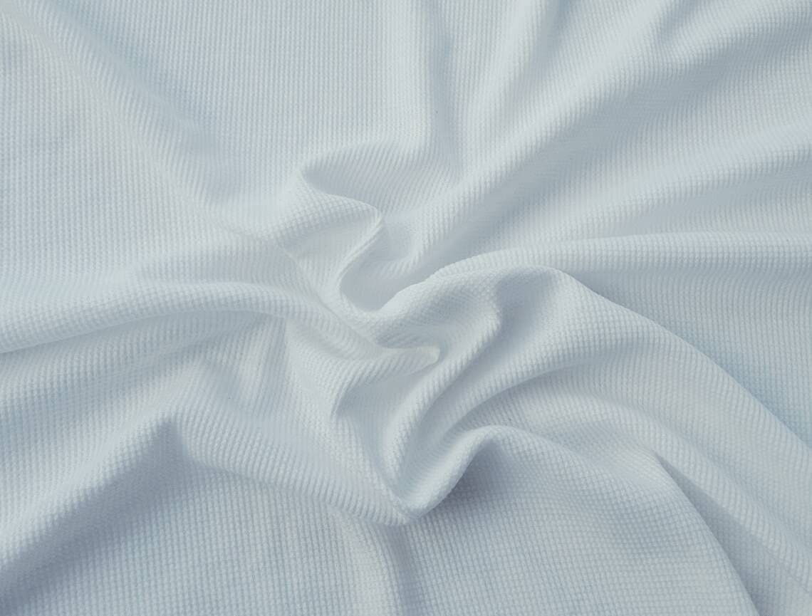 Koshtex White Cotton Blend Baby Thermal Knit Fabric by The Yard Waffle Weave 9/25/20