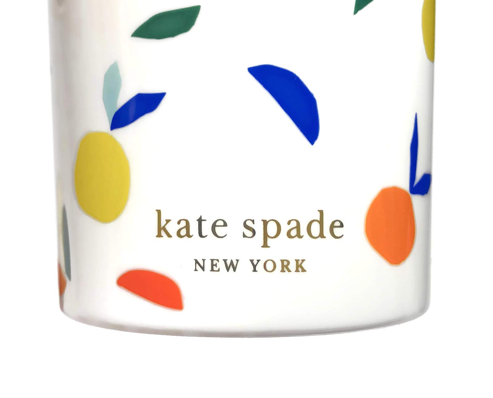 Kate Spade New York Insulated Tumbler with Reusable Straw, 20 Ounce Travel Cup, Citrus Twist