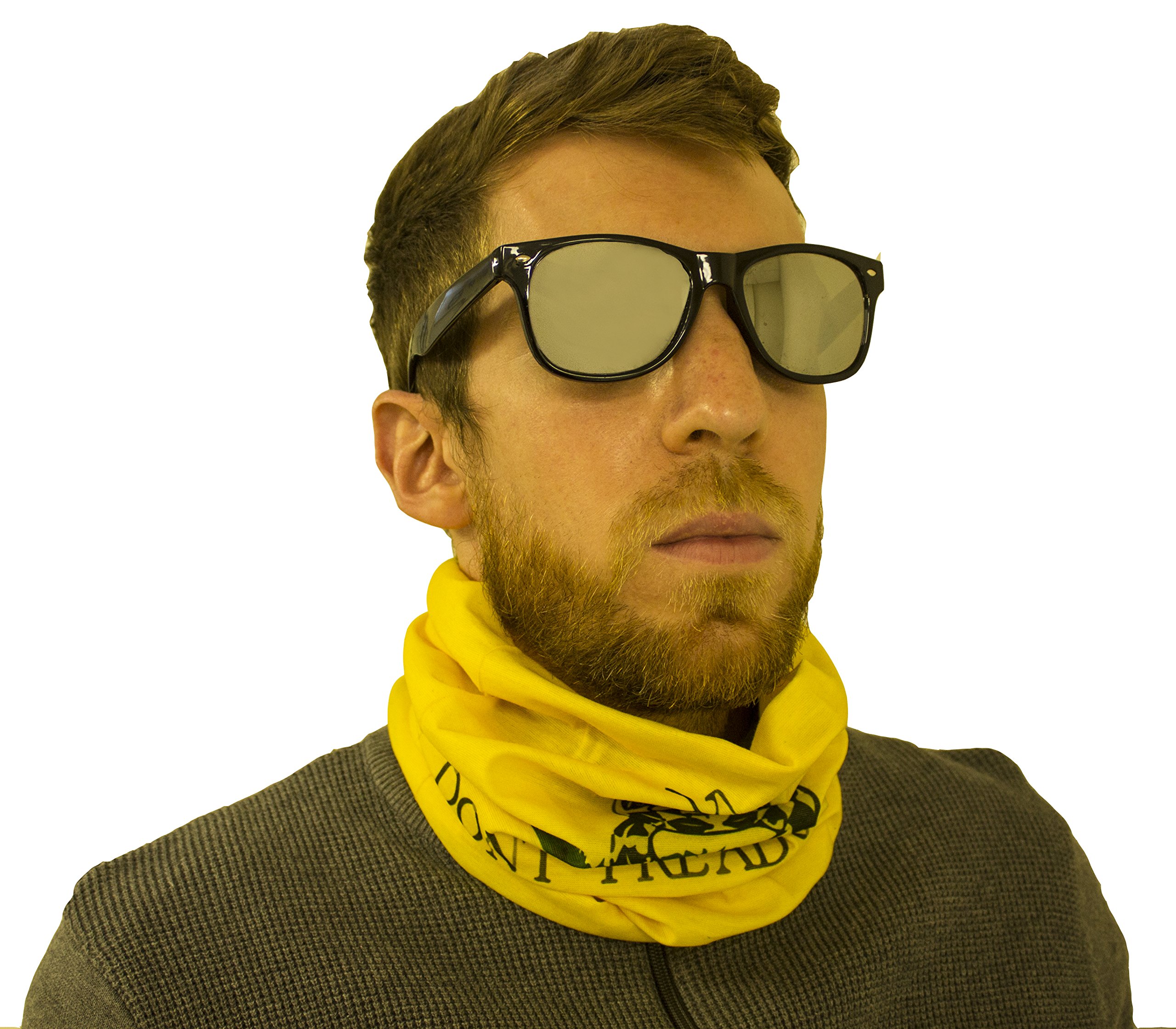 International Tie Gadsden 'Don't Tread on Me' Bandana β Face Mask, Soft & Breathable Material Multi-Functional Neck Gaiter, Balaclava, Sunmask or Headband (Don't Tread on Me)