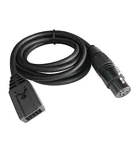XLR Connector Headset Cable for Clear-Com CC-110-X4(5ft), Interchangeable Microphone Headphone Wire for Clear-Com CC-110 CC-300-X4 CC-220-X4 CC-400-X4 Headsets, 4 Pin XLR Female Adapter Cord(1 Pack)