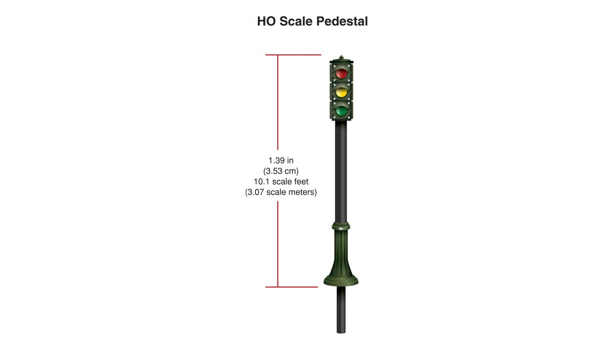 Woodland SCENICS Pedestal Traffic Light 4 Pack HO Scale