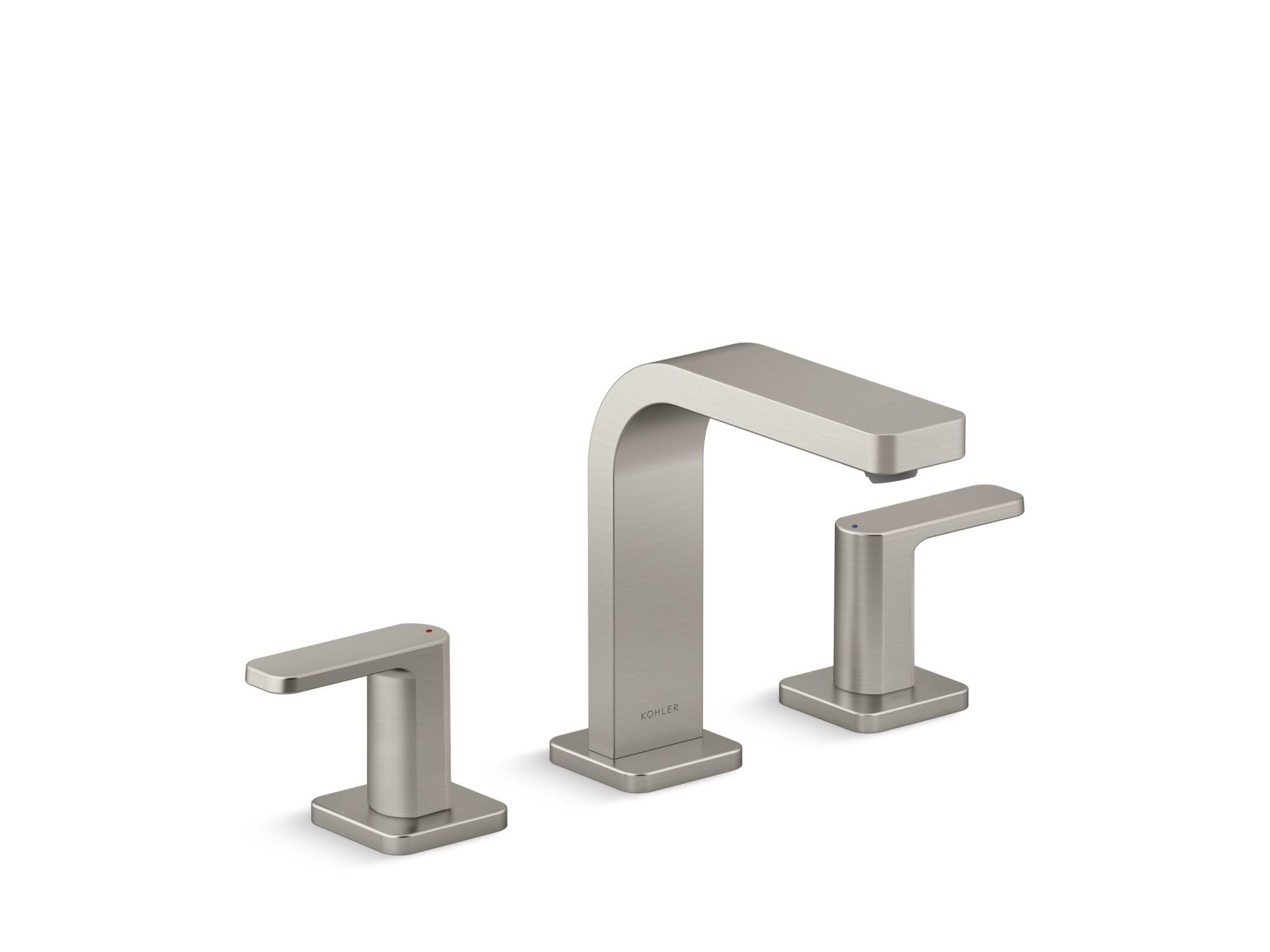 Kohler K-23484-4-BN Parallel Bathroom Sink Faucet, Vibrant Brushed Nickel