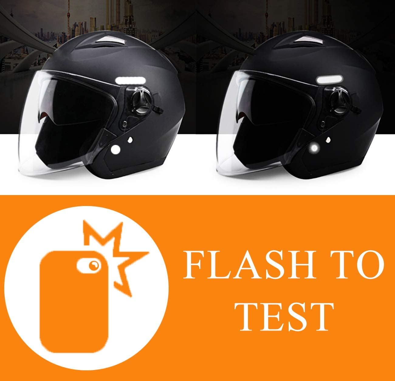 KOOUMOS 30pcs Reflective Decals Reflective Stickers Safety Warning Sticker Tapes Waterproofsp High Intensity Night Visibility Adhesive for Helmets Motorbike 1.18 x 3.25 Inch(3x8cm)