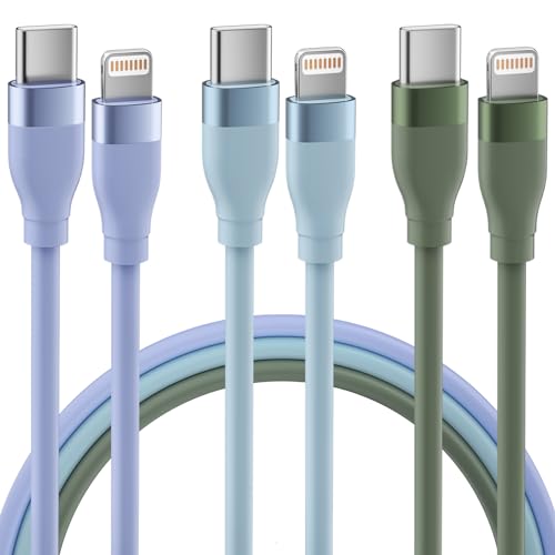 iPhone Charger [Apple MFi Certified] 3pack 10FT Long Lightning Cable Fast Charging High Speed Data Sync USB Cable Compatible iPhone 14/13/12/11 Pro Max/XS MAX/XR/XS/X/8/7 Plus and More(Black White)