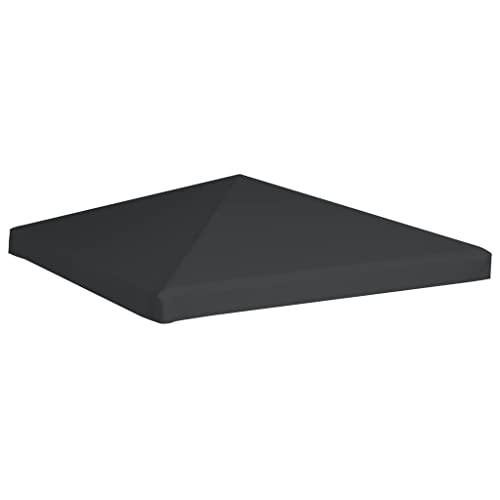 vidaXL Gazebo Cover, Canopy Top Replacement, Sunshade for Garden Patio Beach, Outdoor Gazebo Cover with Durable Polyester Fabric, Gray