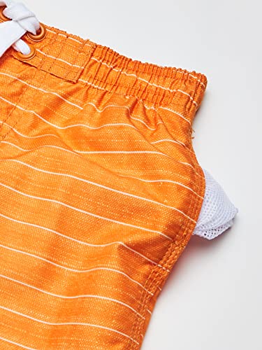 Kanu Surf boys Line Up Quick Dry Upf 50+ Beach Swim Trunks, Line Up Orange, 5 6 US