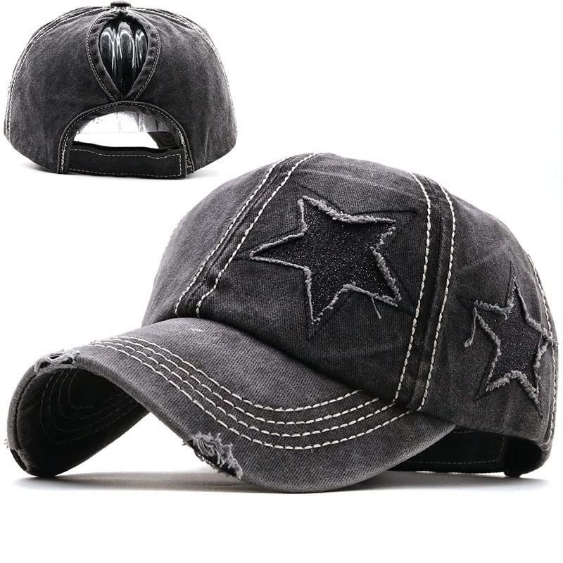 XPONNI Y2k Hats Y2K Cap Grunge Accessories Slouchy Hats for Women Y2k Clothes Y2k Aesthetic Hats (Black,One Size)